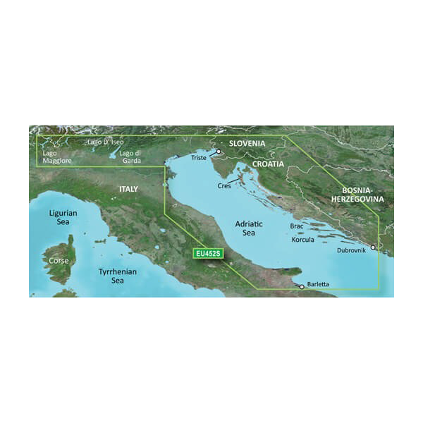 Garmin Adriatic Sea, North Coast Charts BlueChart g3 Vision | VEU452S ...