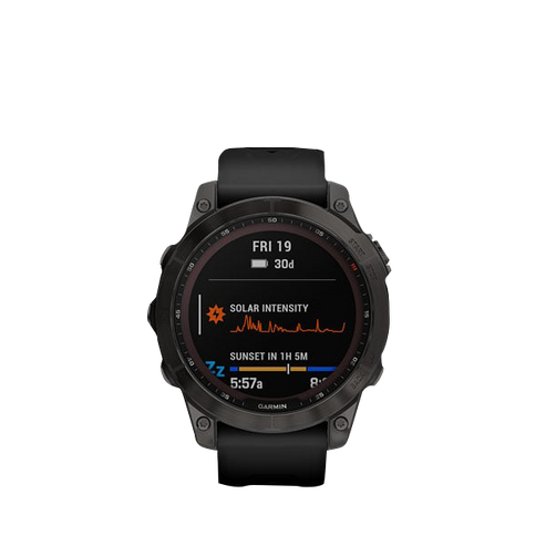 Garmin Fenix 7 Sapphire Solar, Carbon Gray Titanium w/ Black Band (Gar ...